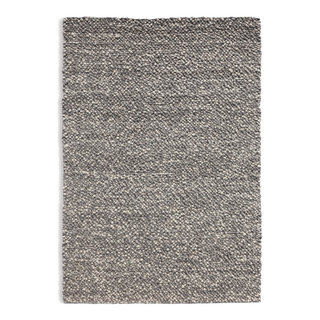 Hand Woven Ivory Bubble Textured Wool Rug by Tufty Home, 8x8 Round ...