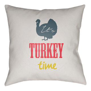 Its Turkey Time Pillow 18x18x4, 20 x 20 x 4 - Farmhouse - Outdoor ...