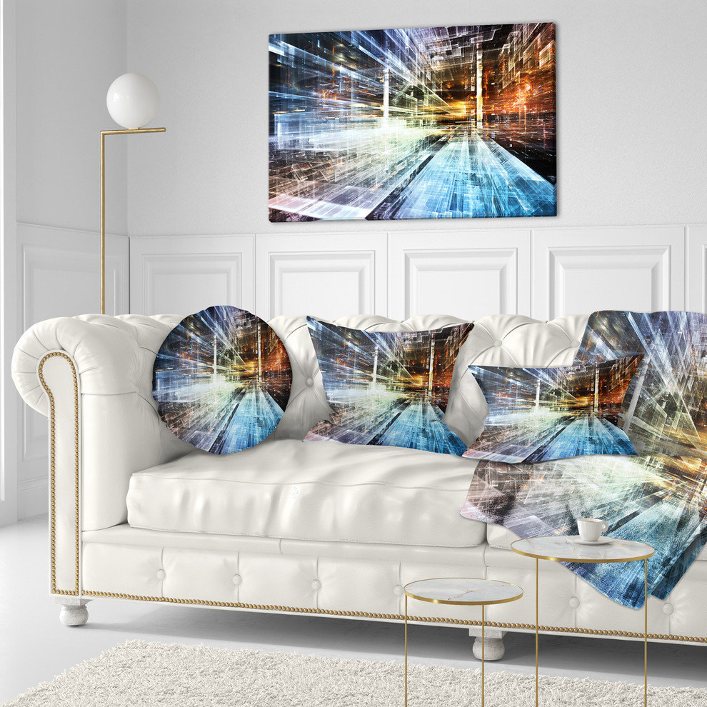 Future Industry Abstract Throw Pillow, 12"x20 - Contemporary ...