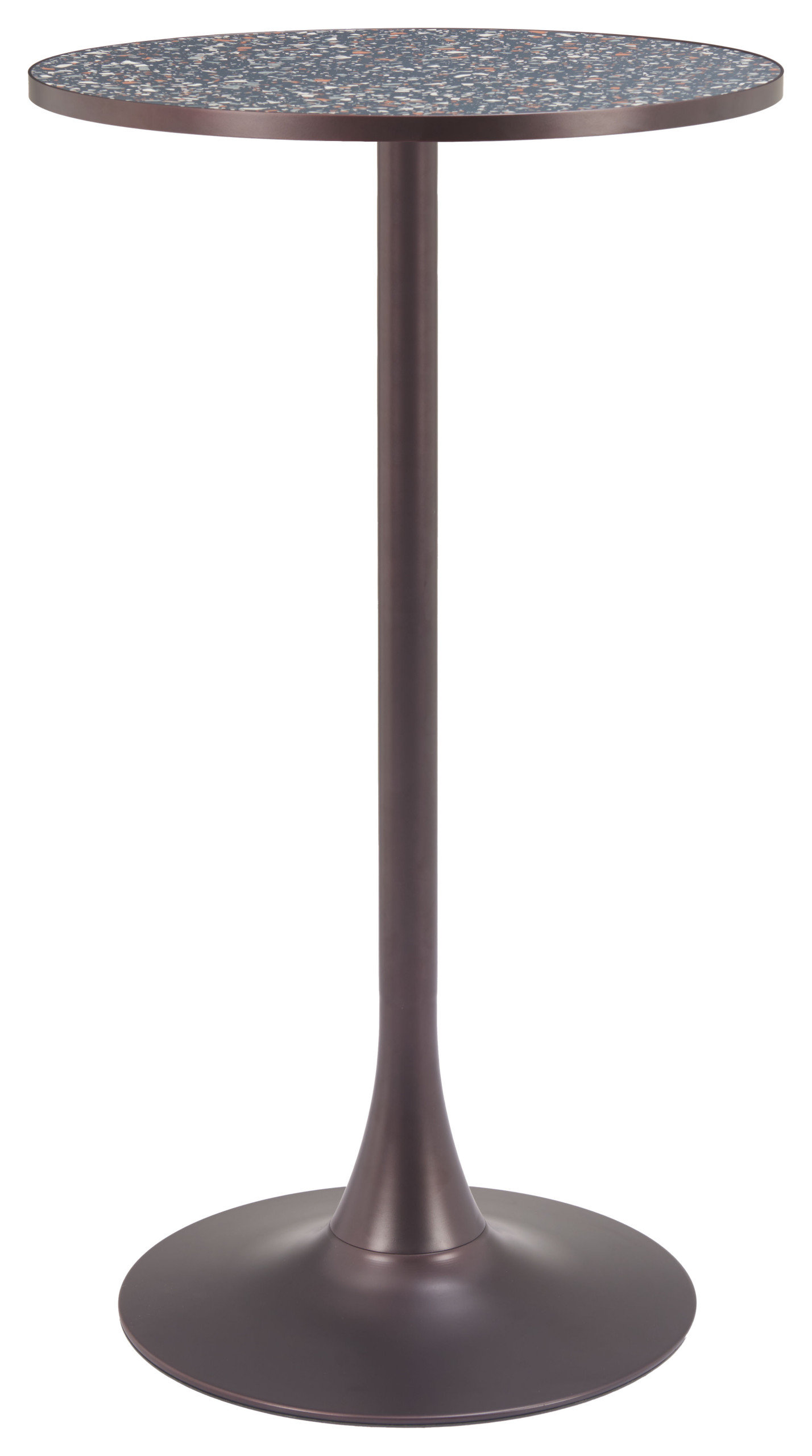 Bite Bar Table Black and Bronze - Midcentury - Indoor Pub And Bistro ...