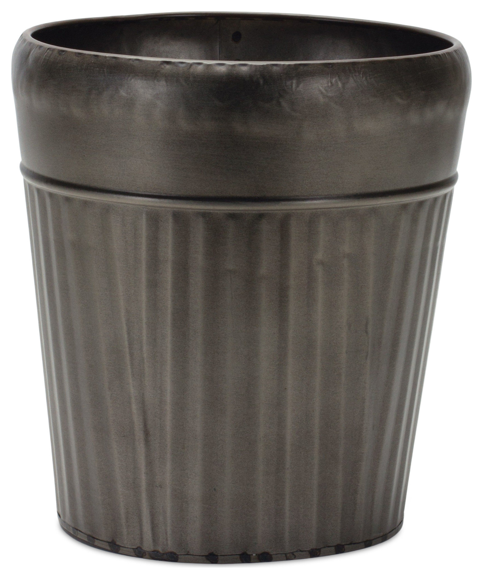 Decorative Metal Pot, 3-Piece Set - Industrial - Indoor Pots And ...