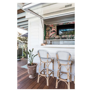 Island style Pool bar + Powder room - Beach Style - Home Bar - Sunshine ...