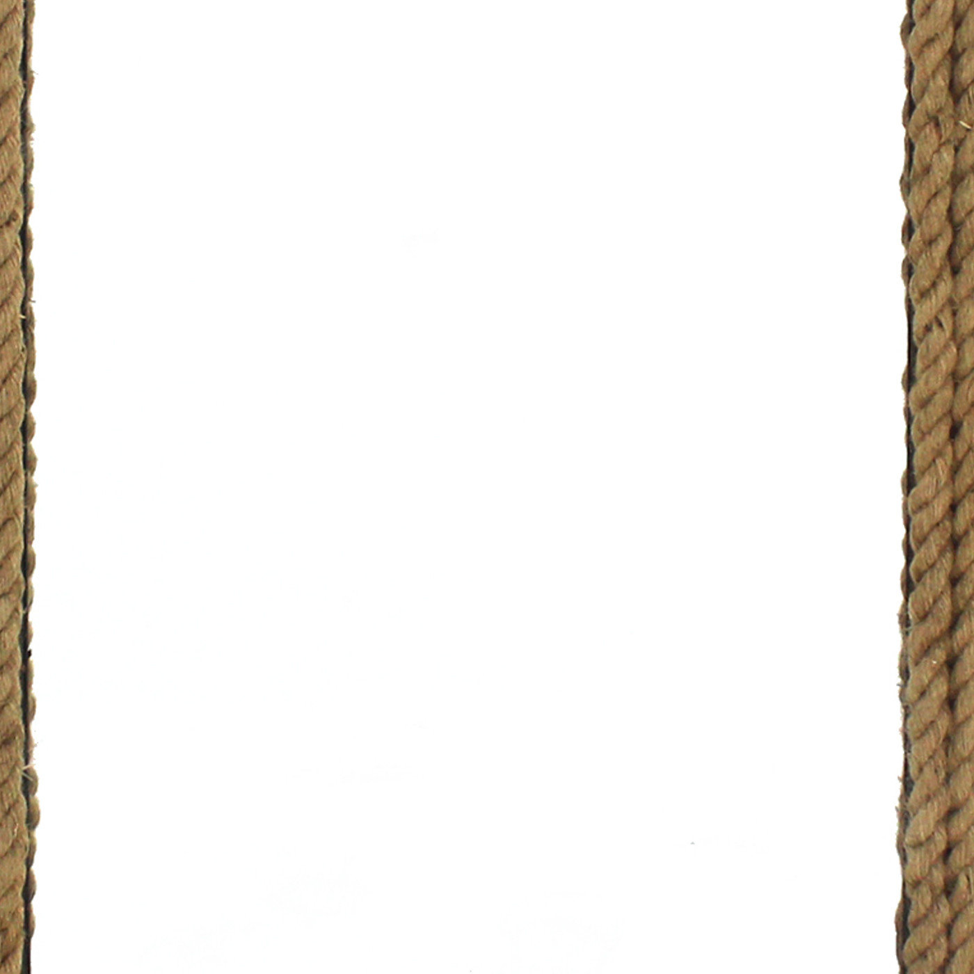 Rectangular Wall Mirror with Jute Rope Borders, Brown - Beach Style ...
