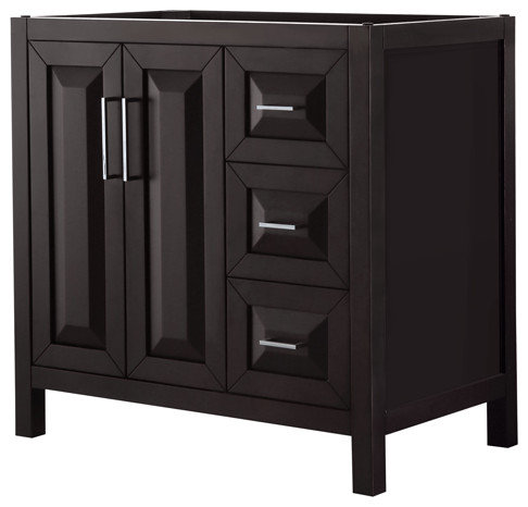 Daria 36" Single Vanity, Dark Espresso, No Top, No Sink, No Mirror ...