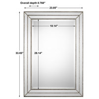 Metallic Silver Finish Featuring Grooved Texture And Mirror Inlays ...