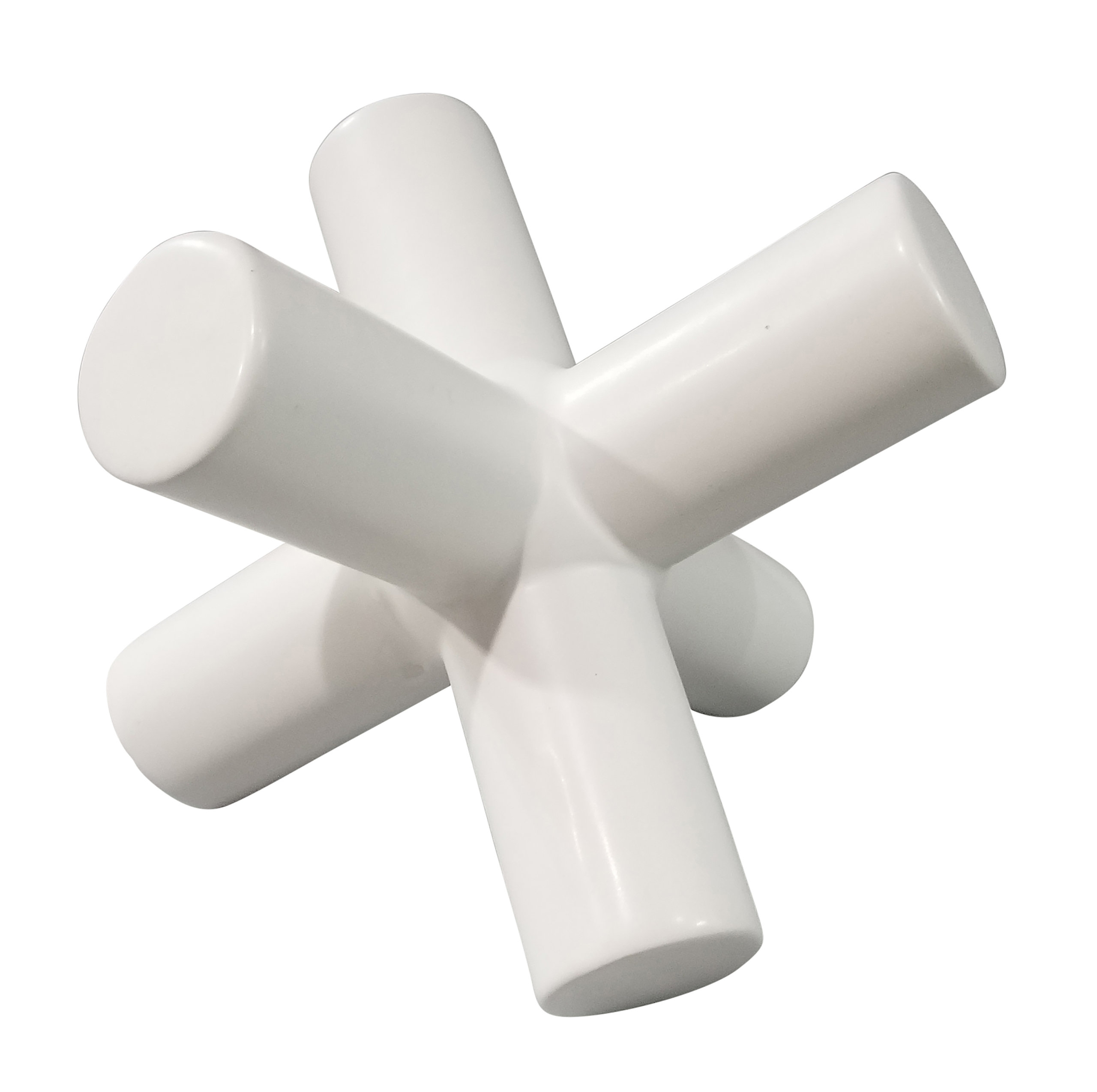 Matte White Ceramic Jacks - Midcentury - Decorative Objects And ...