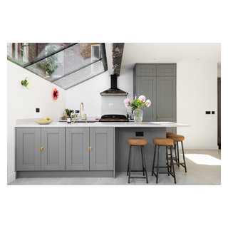 A side infill extension in Haringey - Industrial - Kitchen - London ...