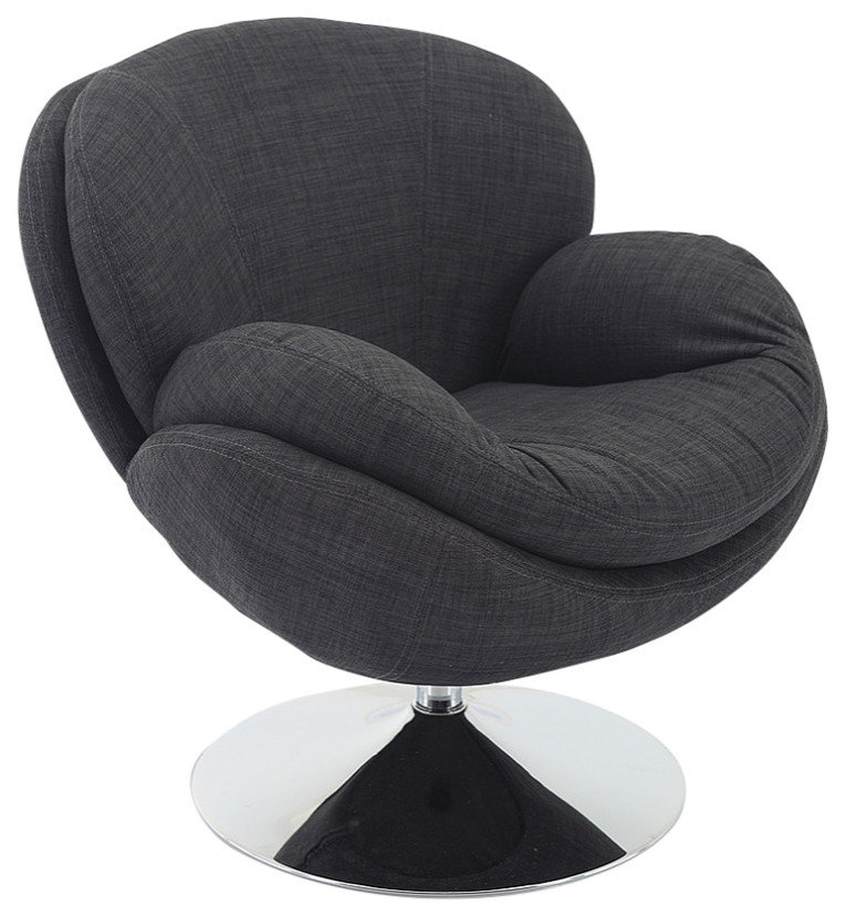 Strand Leisure Accent Chair in Anthracite Fabric - Contemporary ...