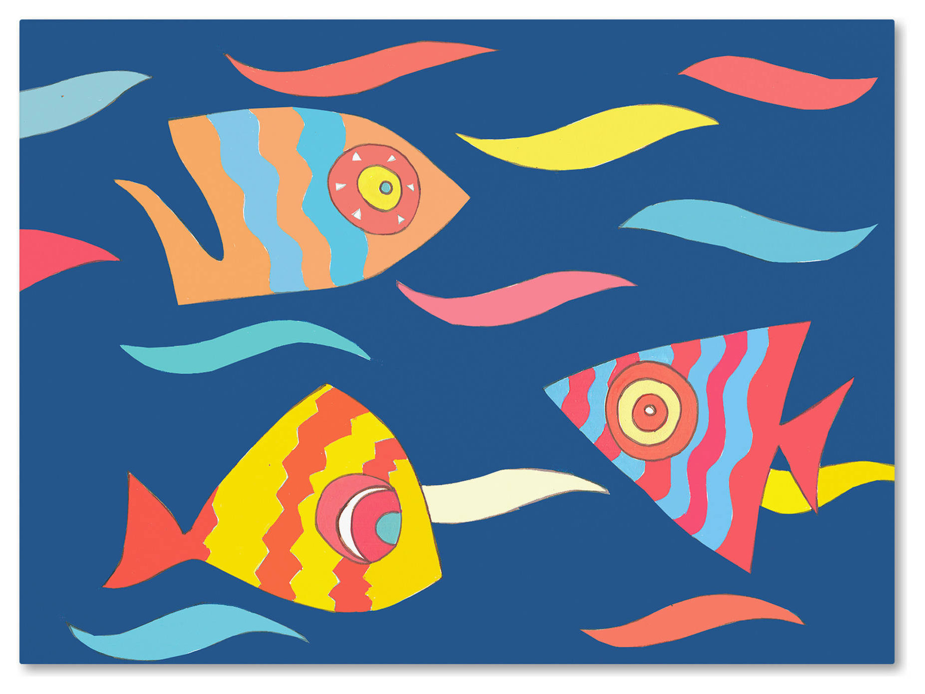Miguel Balbas 'Fish' Canvas Art, 14"x 19" - Beach Style - Prints And ...