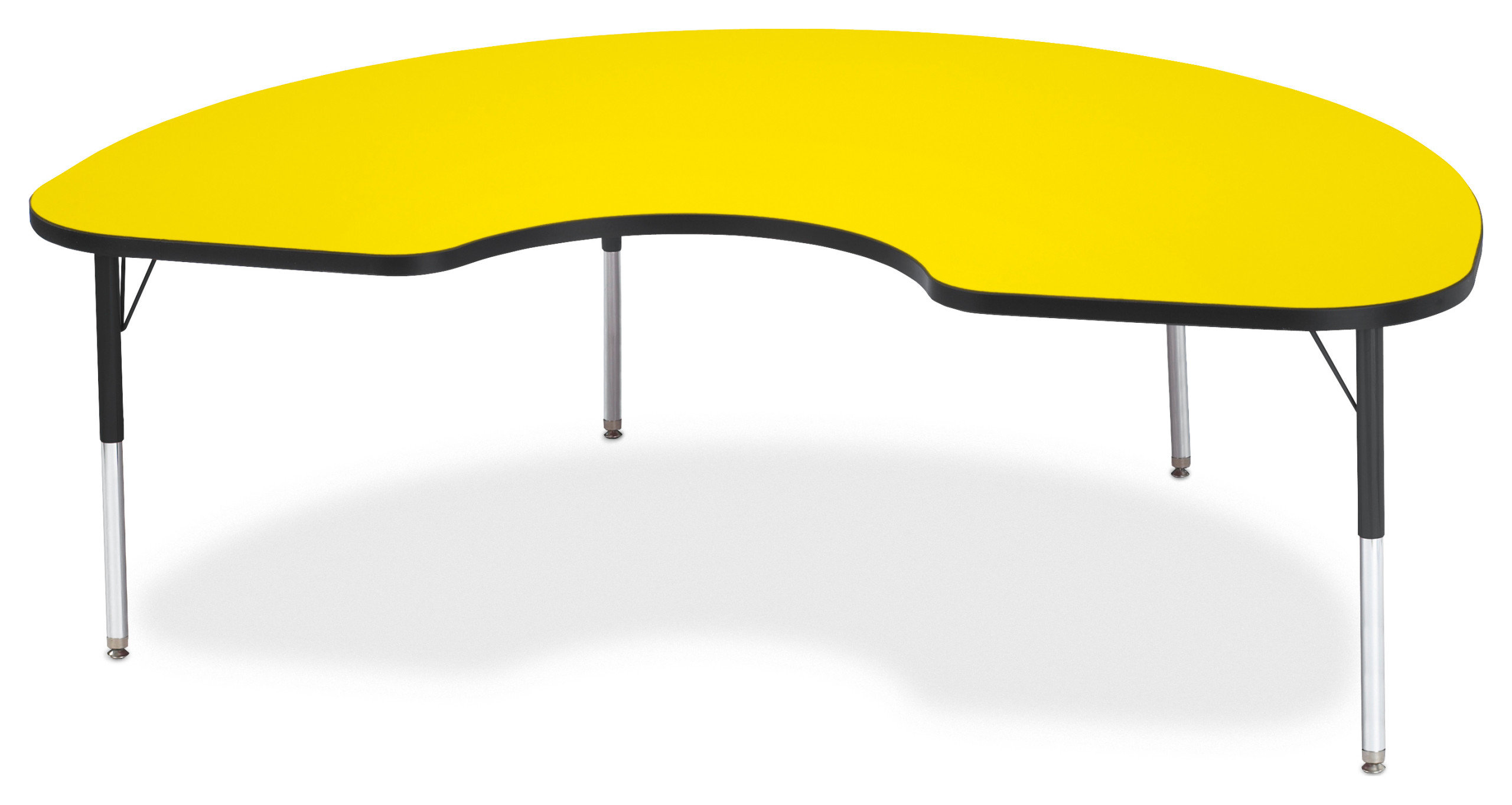 Berries Kidney Activity Table - 48" X 72", E-height - Yellow/Black ...