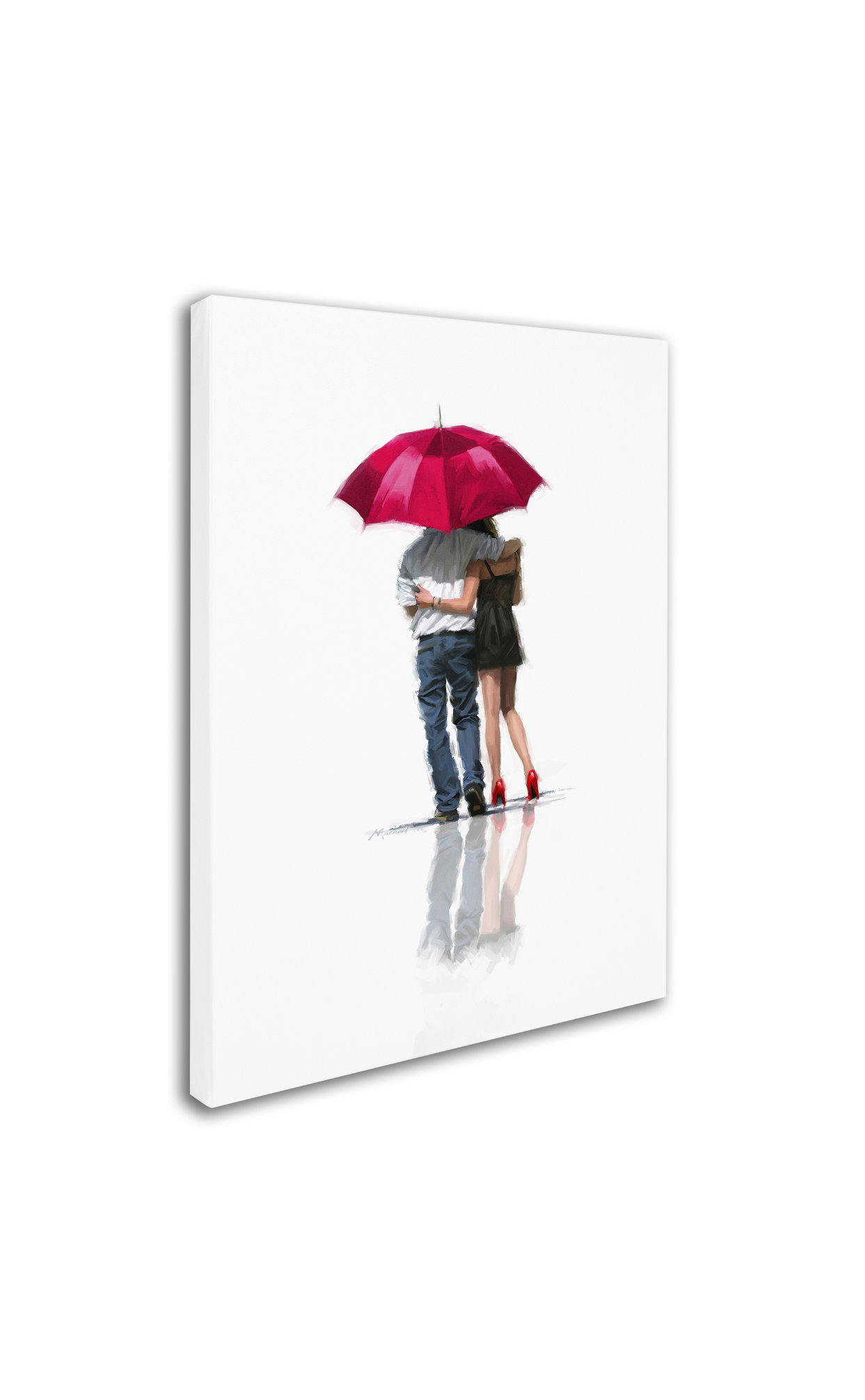 The Macneil Studio 'Couple Under Umbrella' Canvas Art, 32"x24 ...