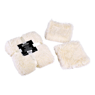 Shaggy Throw Blanket and 2 Pillow Shell 3 Piece Set, Throw 60"x80" and ...