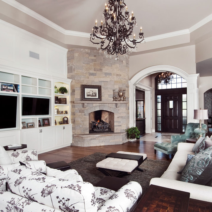 75 All Ceiling Designs French Country Living Room Ideas You'll Love ...