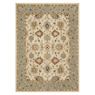 Loloi Laurent Collection Rug, Beige and Sky, 7'9"x9'9" - Traditional ...