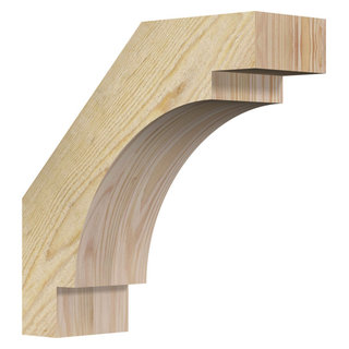 4"Wx6"Dx10"H Balboa Rough Sawn Brace, Douglas Fir, 12"Dx12"H Rustic ...