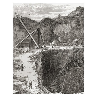 The Rubislaw Granite Quarry Aberdeen Scotland In The Late 19Th Century ...