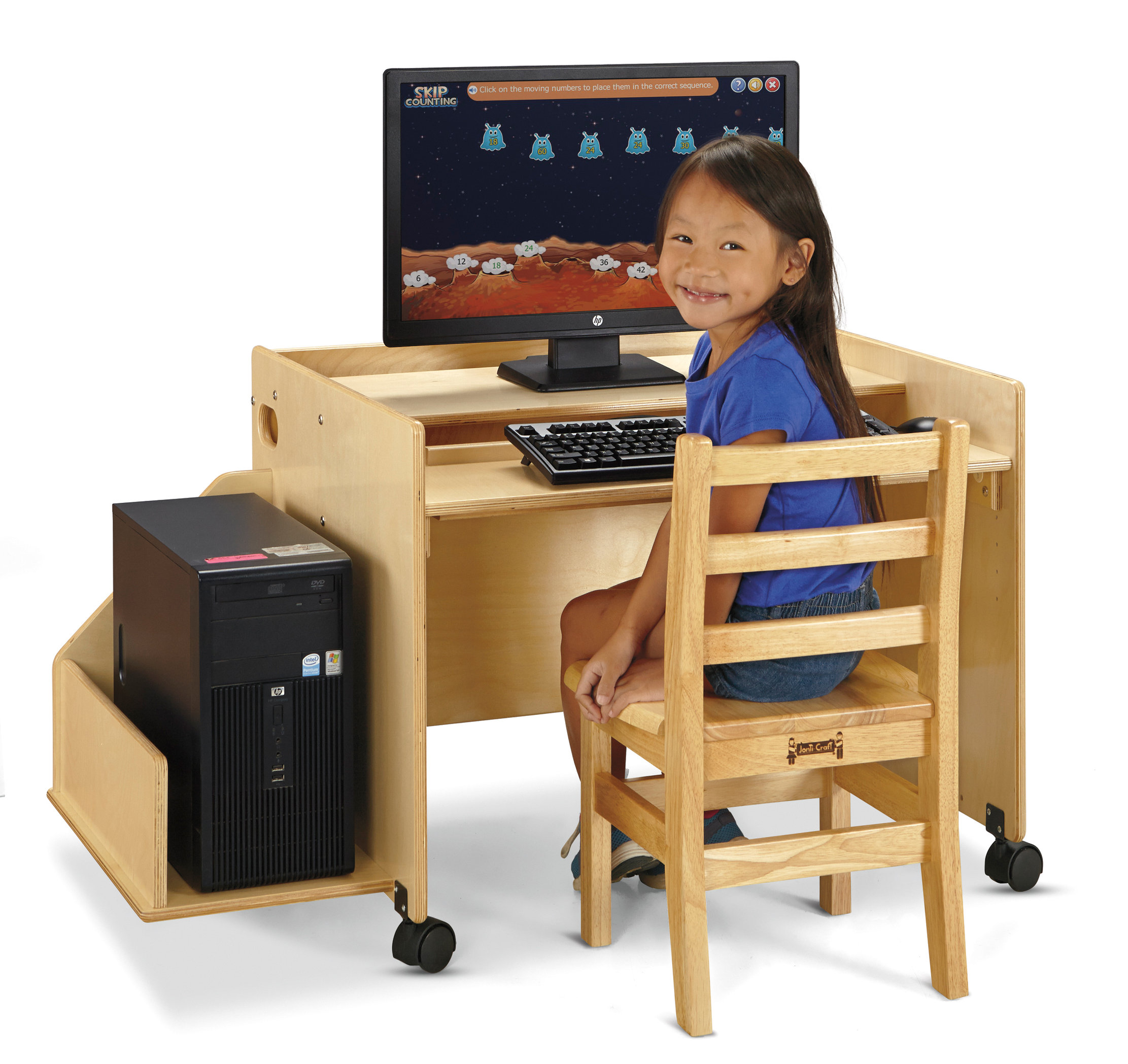 Jonti-Craft Enterprise Single Computer Desk - Transitional - Kids Desks ...