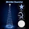 6 Ft LED Spiral Tree Light Cool White 182 LEDs USB Powered Christmas ...
