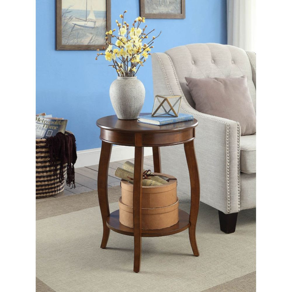 Acme Aberta Accent Table Walnut Finish - Traditional - Side Tables And ...