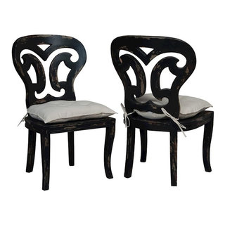 Guild Master 694509P Artifacts Side Chairs In Vintage Noir - French ...