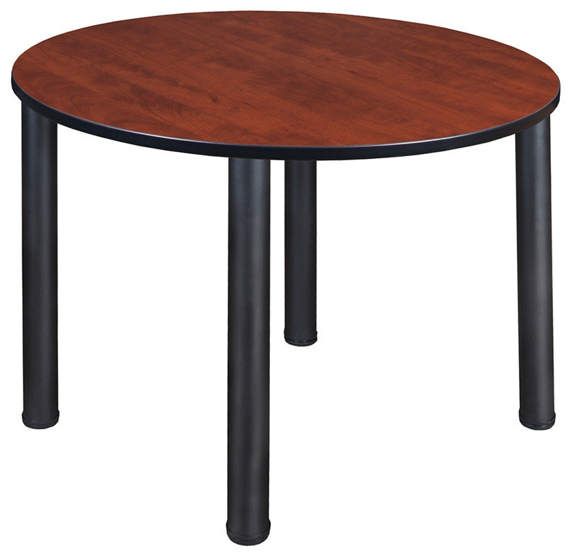 Kee 48 Round Breakroom Table- Cherry/ Black - Contemporary - Coffee ...