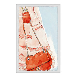 "Orange Ruffle" Framed Painting Print, 12x18 - Contemporary - Prints ...