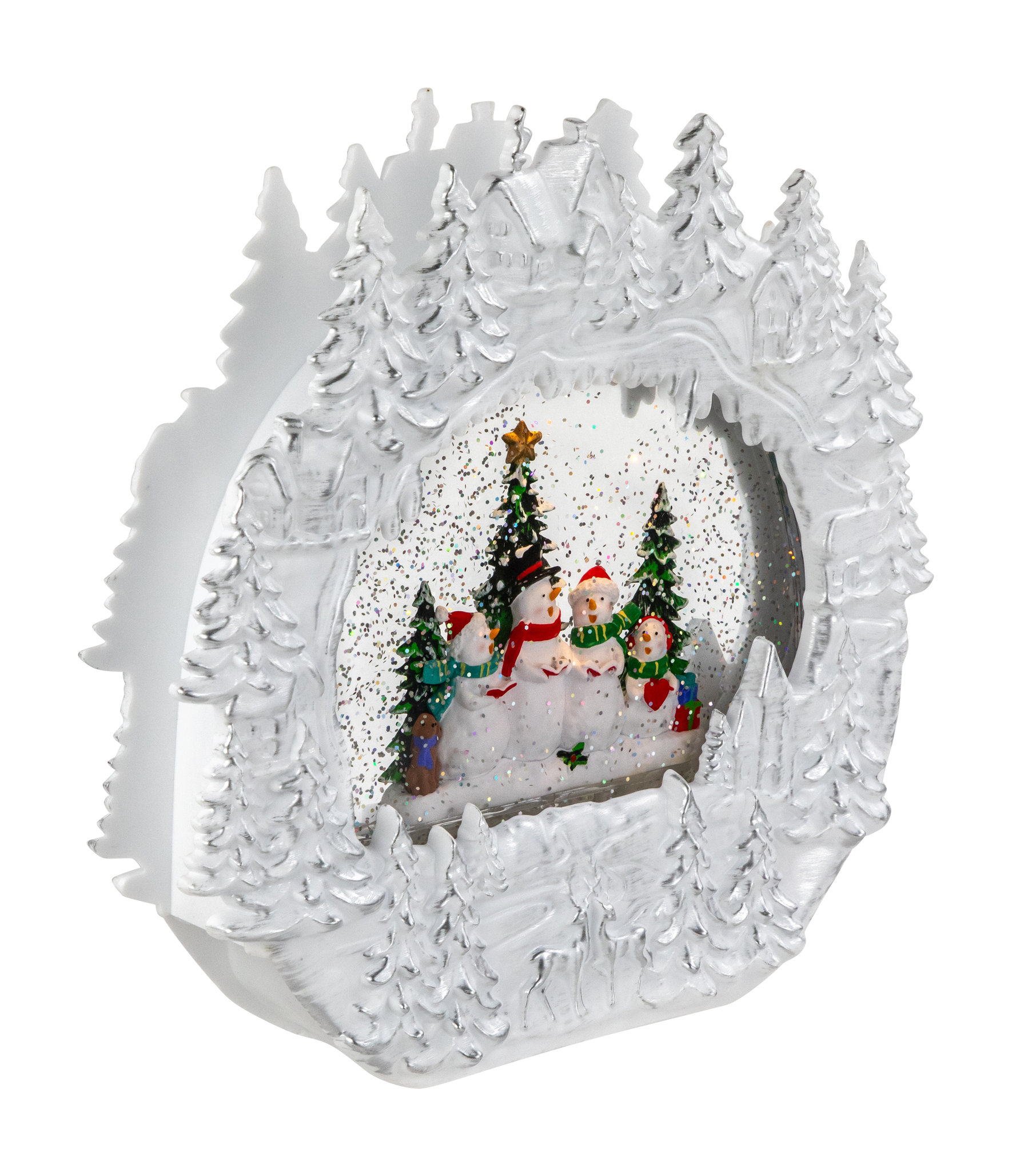 LED Lighted Caroling Snowmen Christmas Snow Globe, 9.5" - Modern ...