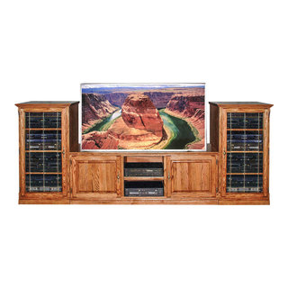 Traditional TV Stand and Audio Towers - Traditional - Entertainment ...