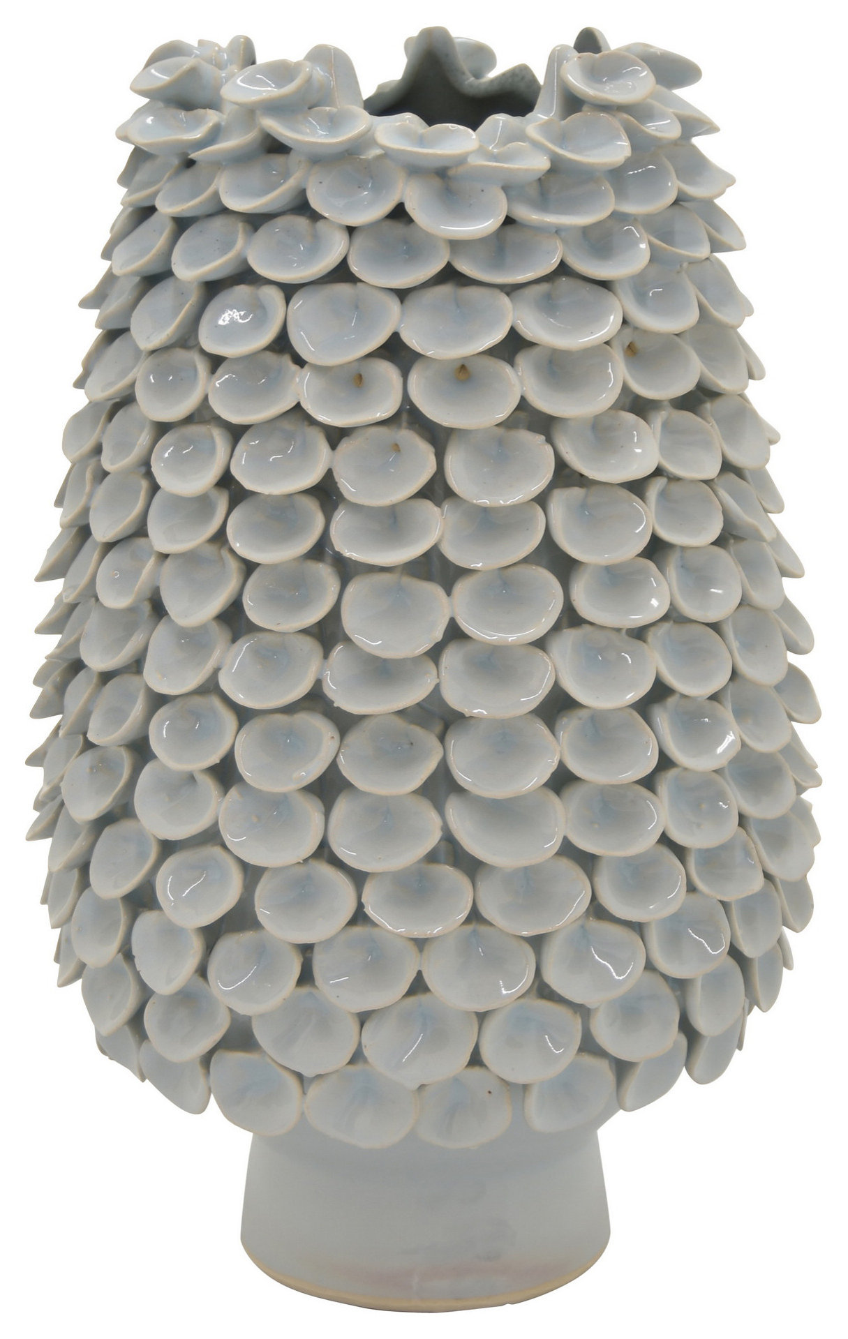 Plutus Brands Ceramic Vase, Blue Porcelain - Beach Style - Vases - by ...