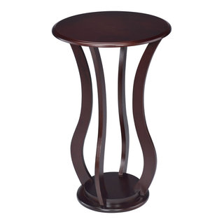 Elton Round Top Accent Table Cherry - Transitional - Side Tables And ...