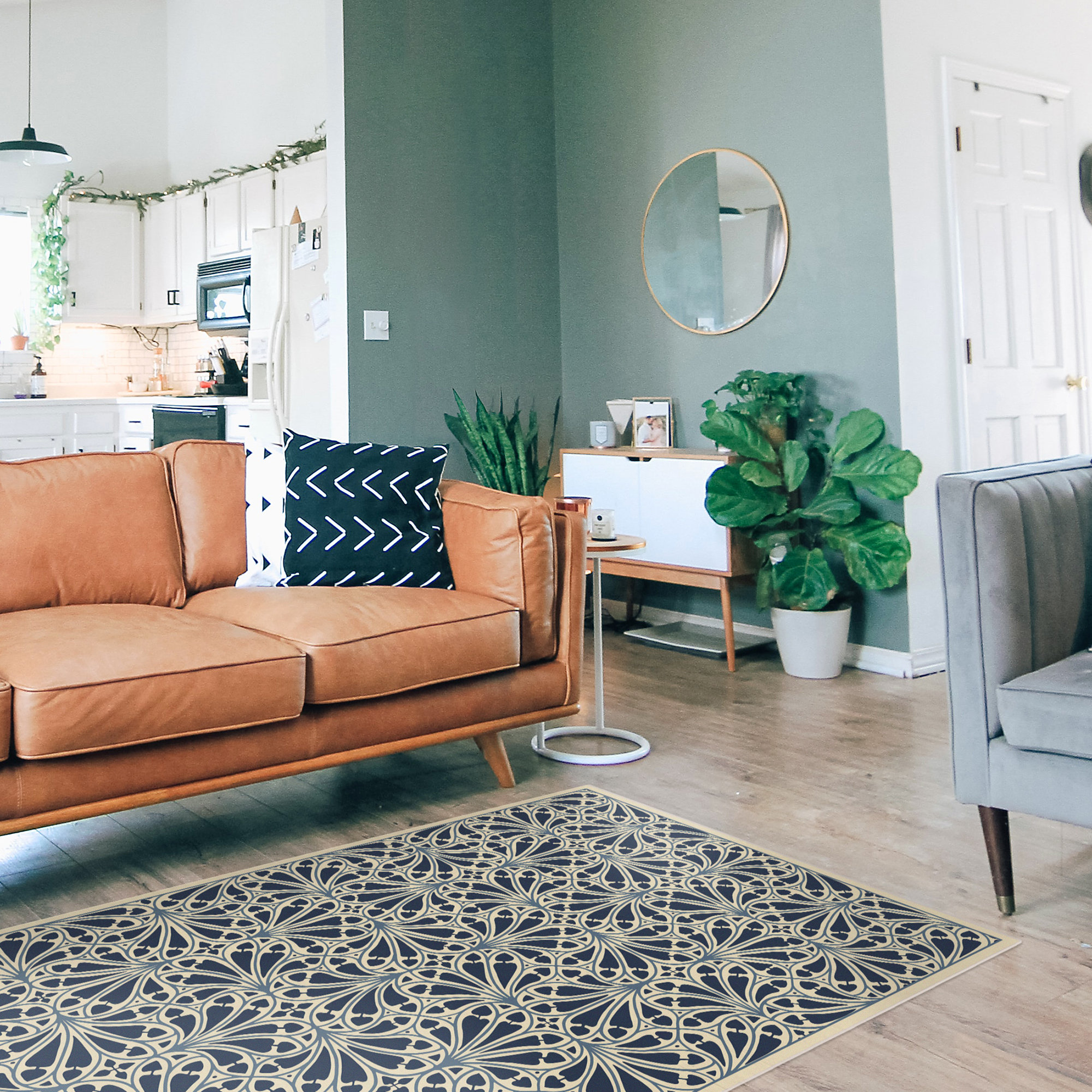 Joli Sol Cornwall Vinyl Mat, 36x60 Rectangle - Contemporary - Area Rugs ...