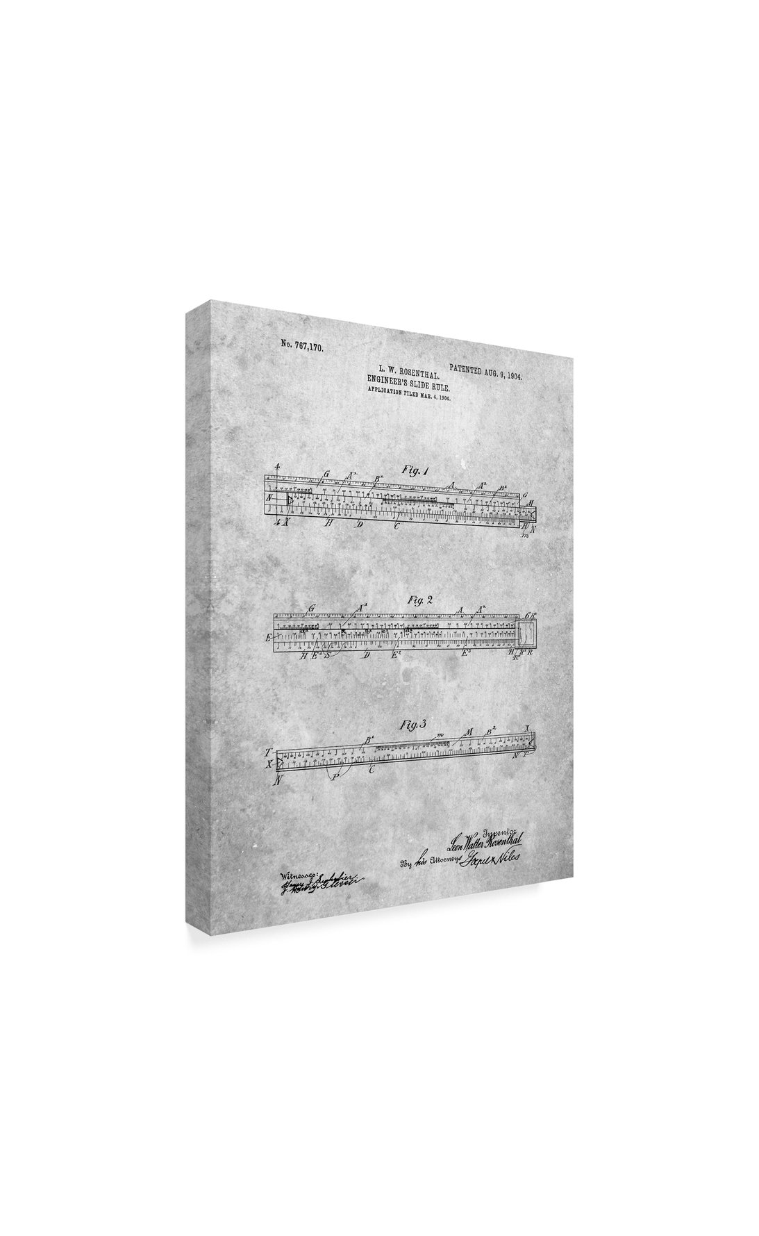 "Engineers Slide Rule" by Cole Borders, Canvas Art, 19"x14 ...