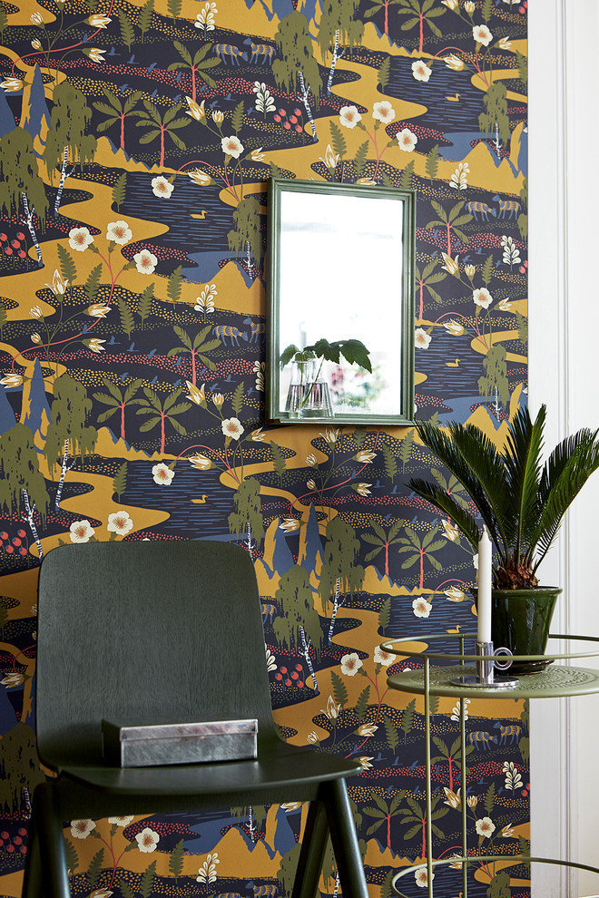 Dreamer Green Damask Wallpaper, Sample - Wallpaper - by Brewster Home ...