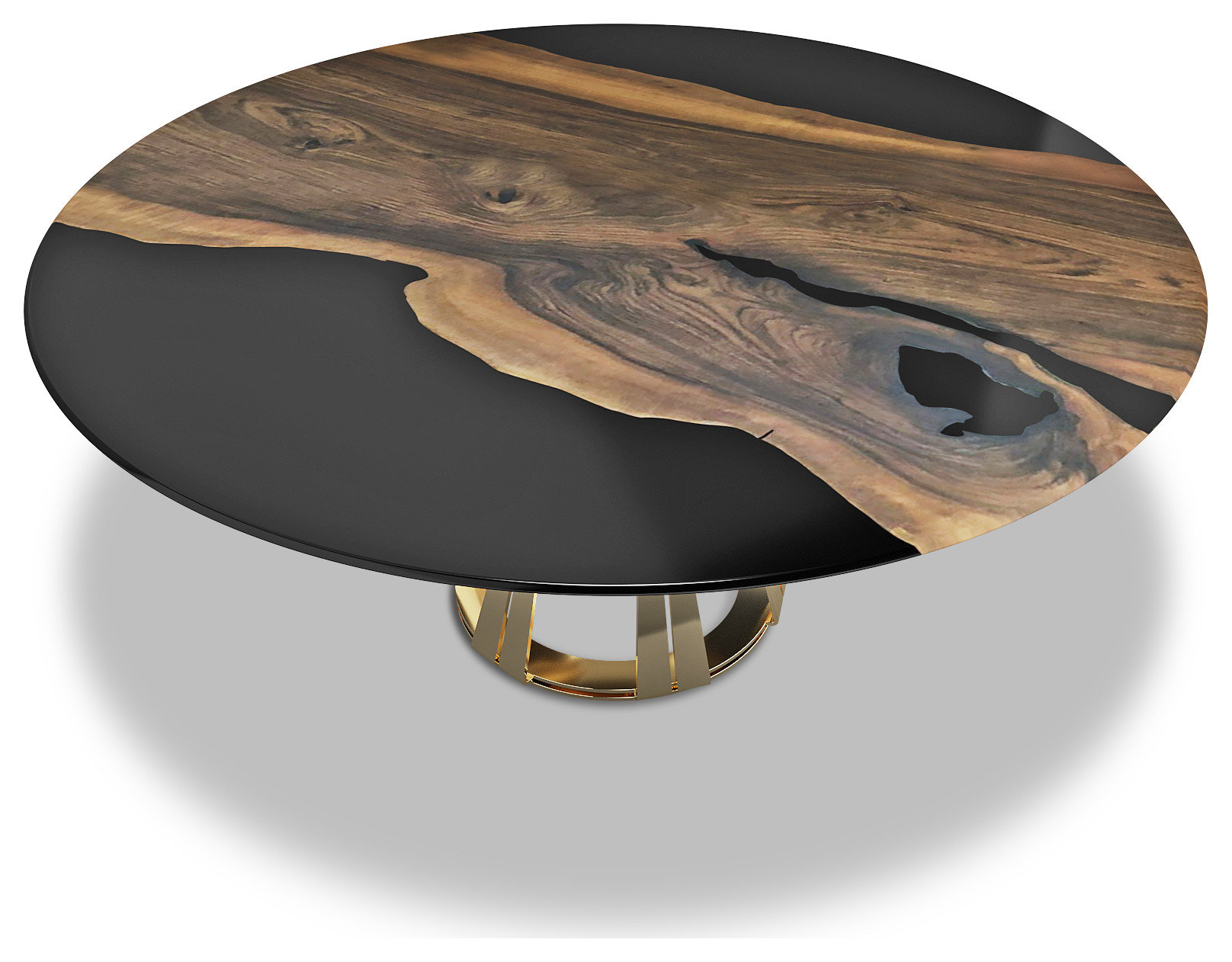 Atalante Walnut Round Table, 2 Seater - Contemporary - Dining Tables ...