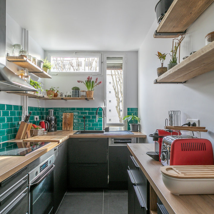 75 photos et idées déco de cuisines avec une crédence verte - Février ...