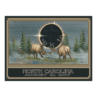 Dave Bartholet Eclipse North Carolina Art Print, 18"x24" - Rustic ...