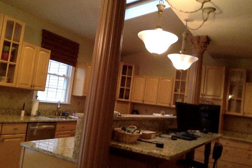 Replacing ugly columns in kitchen