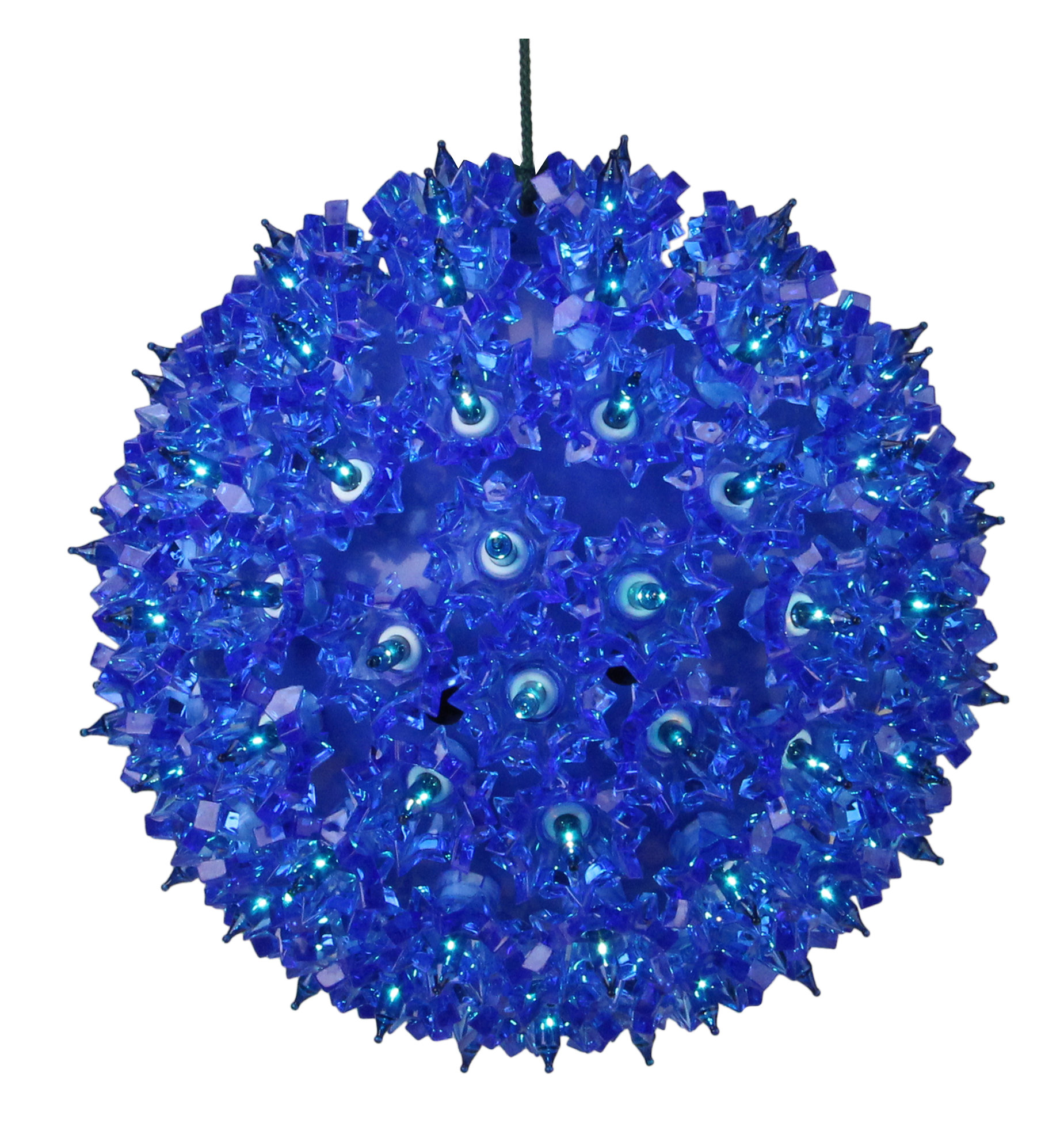 LED Lighted Hanging Starlight Sphere Outdoor Christmas Decoration, 7.5 ...