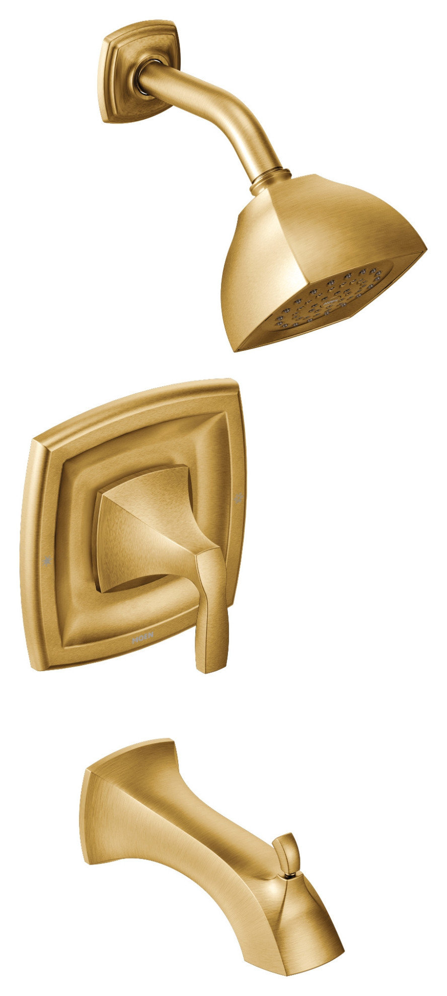 Moen Voss Brushed Gold Posi-Temp Tub/Shower - Contemporary - Tub And ...