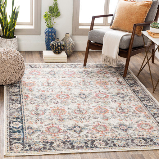 Surya New Mexico NWM-2315 5'3"x7'3" Rug, Denim/Gray/Khaki/Burnt Orange ...