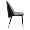 Kline Dining Chair Dillon Stratus/Dillon Black, Taupe - Midcentury ...