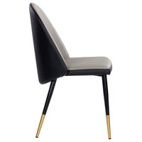 Kline Dining Chair Dillon Stratus/Dillon Black, Taupe - Midcentury ...