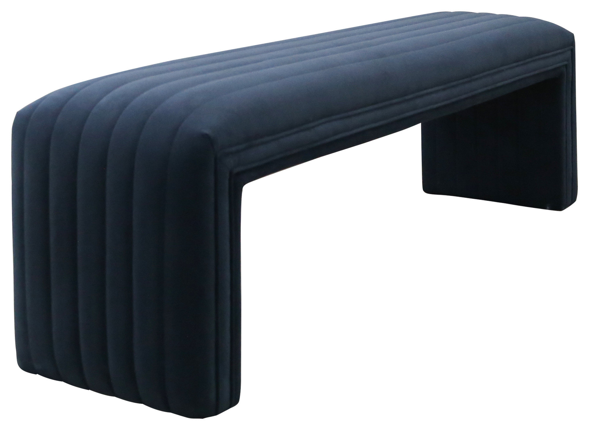 Soft Sapphire Navy Bench, Channeled - Contemporary - Accent And Storage ...
