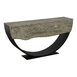 Arc Console Table, Gray Stone, Double Sided, 60x14x31" - Transitional - Console Tables - by ...