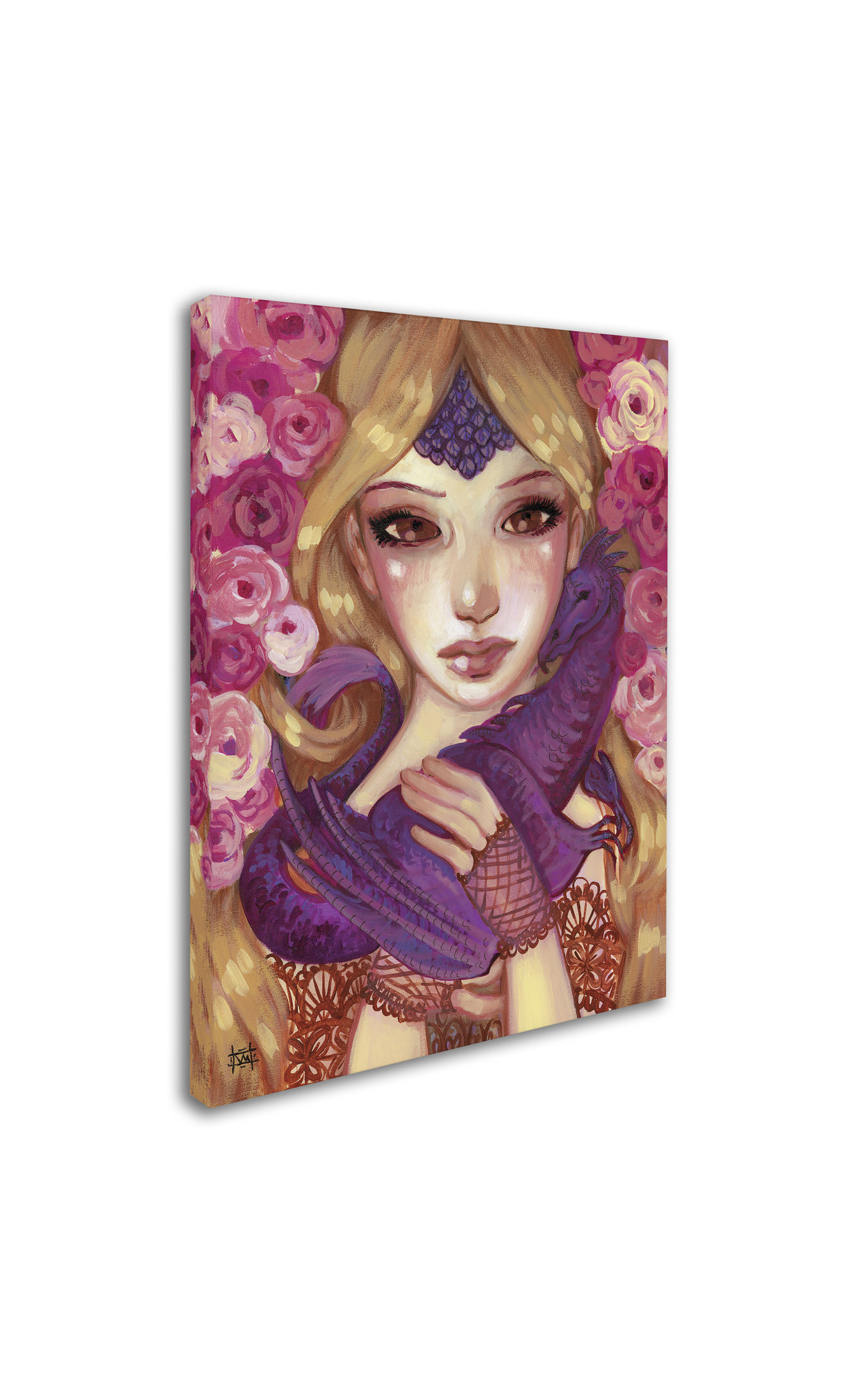 Natasha Wescoat 'Dragon Kin' Canvas Art, 14"x 19" - Contemporary ...