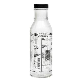 HIC Light Salad Dressing Mixer 13 Ounce Glass Bottle - Contemporary ...