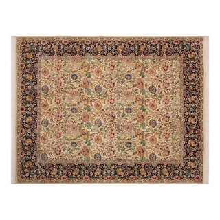 Irfan Pak Persian Daniell Beige/Blue Wool Rug - 8'1'' x 10'0'', 8'1'' x ...
