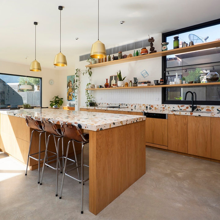 75 Beautiful Kitchen with Terrazzo Benchtops Ideas & Designs - June ...