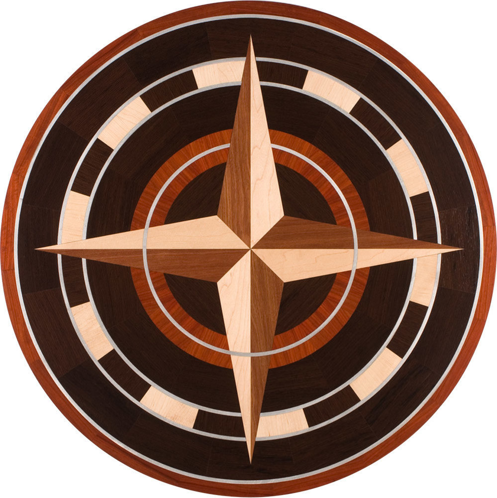 Cape Cod Wood And Metal Medallion, 3/4" Thick - Contemporary - Floor ...