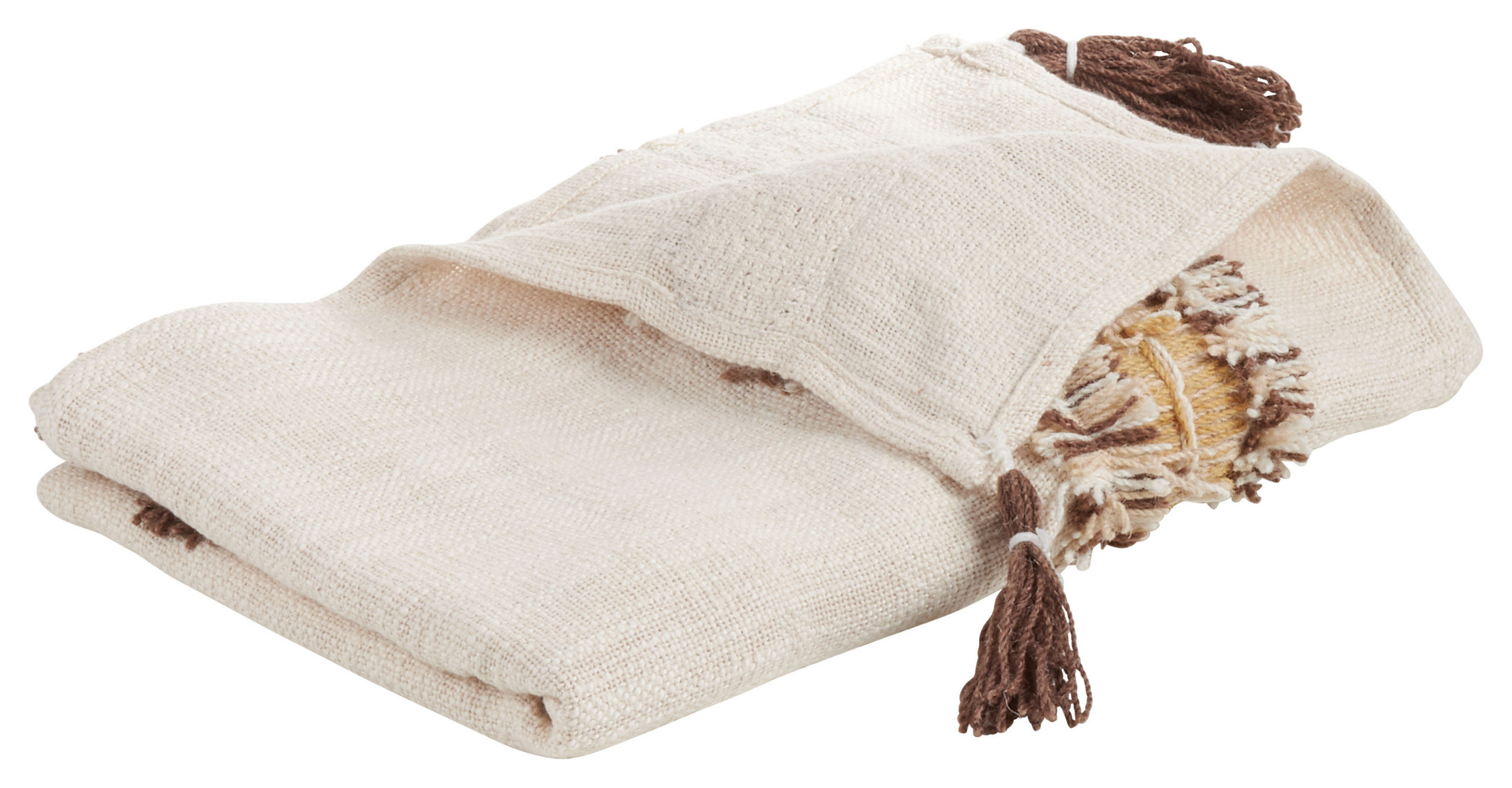 Tassel & Fringe Design Throw, Ivory, 48"x72", 48"x72" - Transitional ...